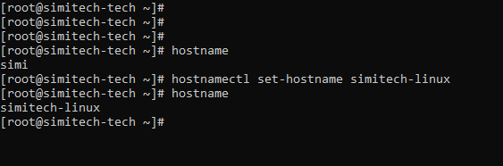 how to change hostname in Linux With Example - SimiTech